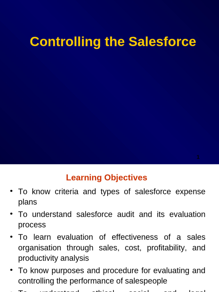 Salesforce Expense and Performance Control | PDF | Sales | Performance ...