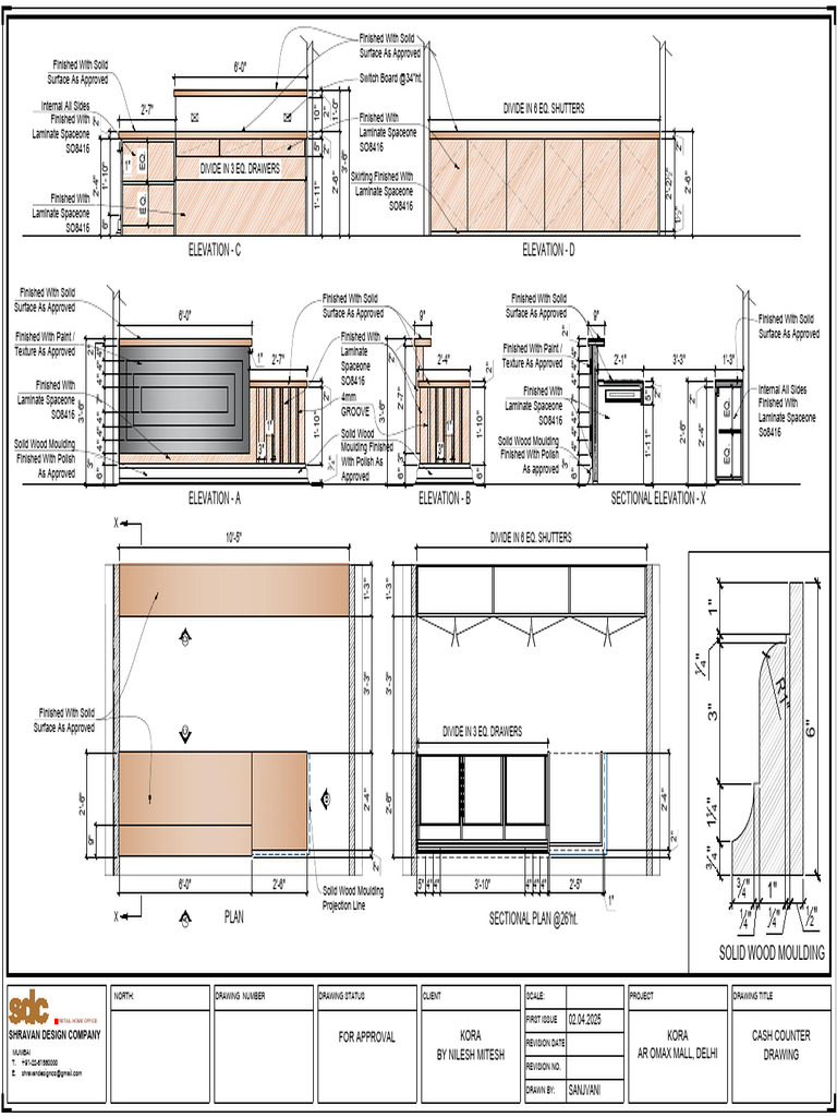 Cash Counter Design for Omax Mall | PDF