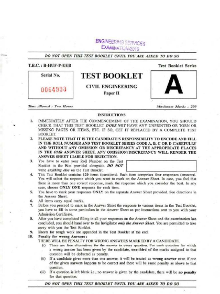 Ies Pre Ce 2016 Paper2 | PDF