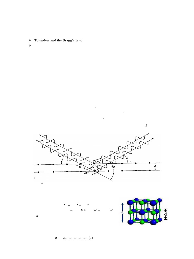 NaCl Crystal Lattice Constant Lab Guide | PDF | Physics | Applied And ...