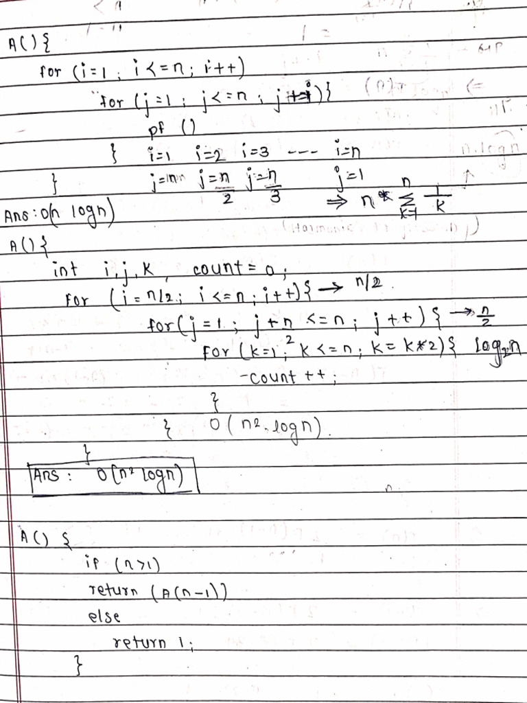 DAA Recurrence Relation | PDF