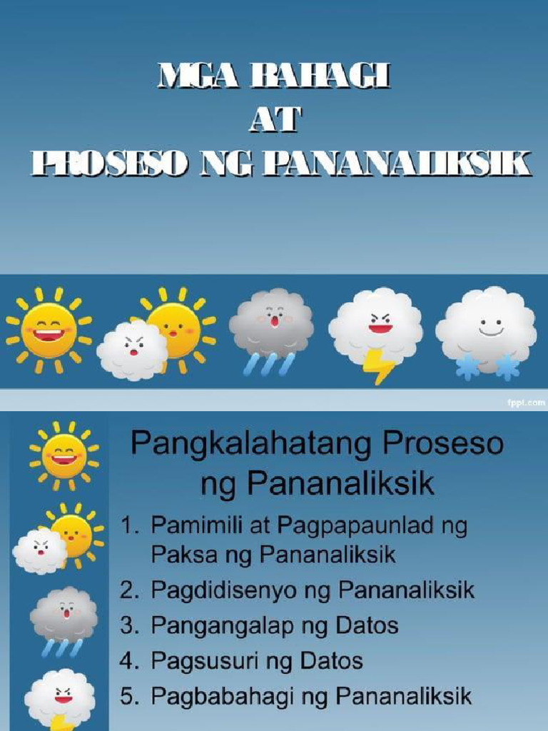 Mga Bahagi at Proseso NG Pananaliksik | PDF