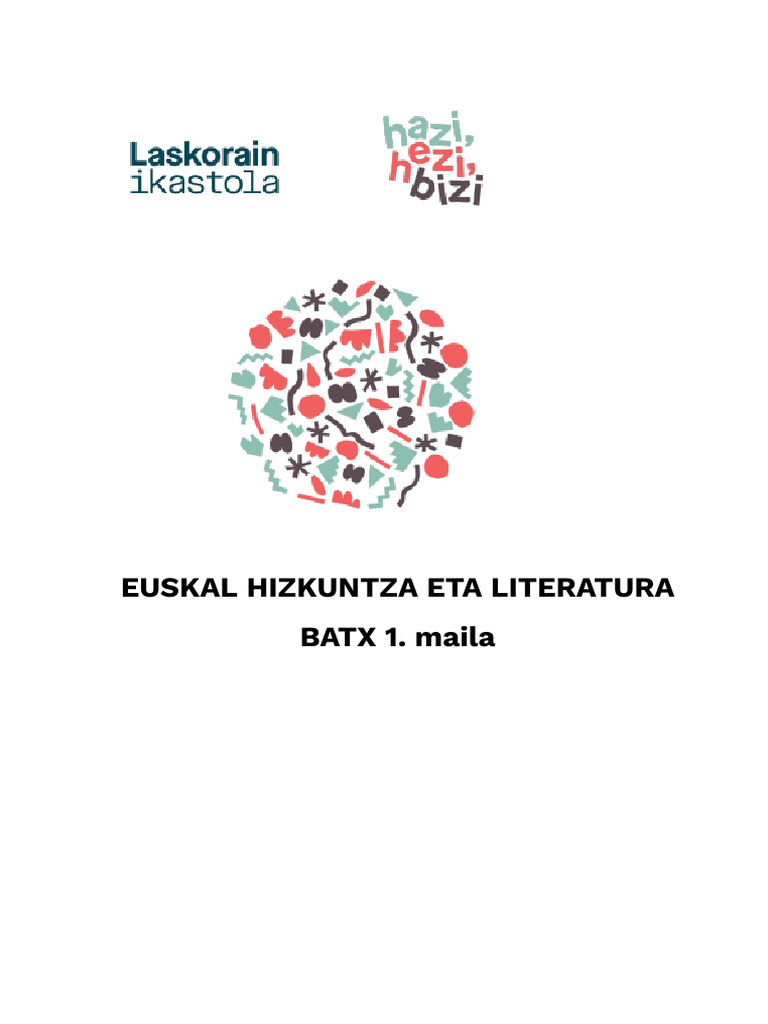 Batx 1 Euskara Materiala 25-26 | PDF
