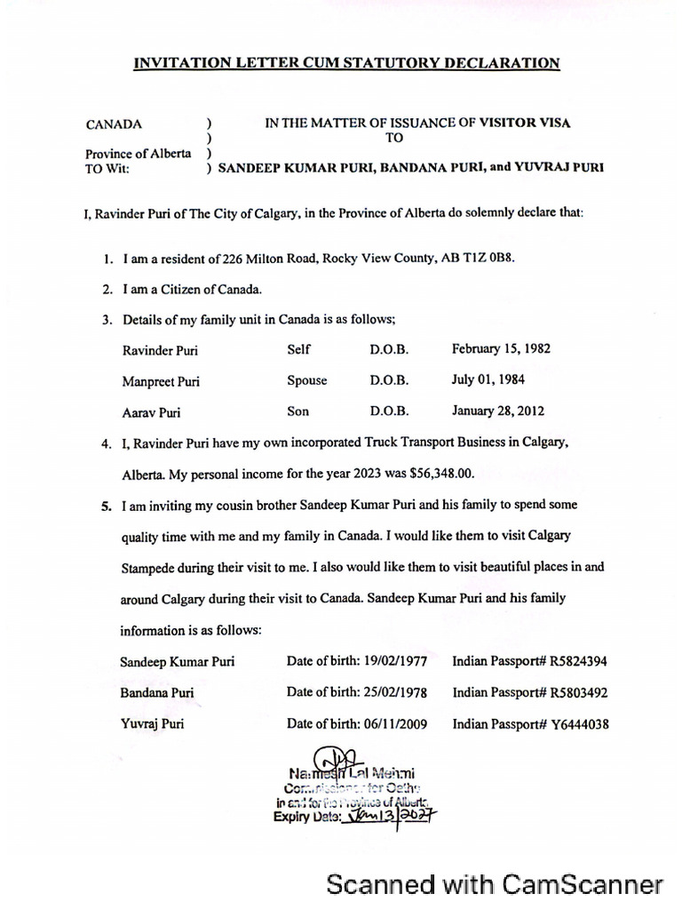 Inviation Letter and Business Info Done | PDF