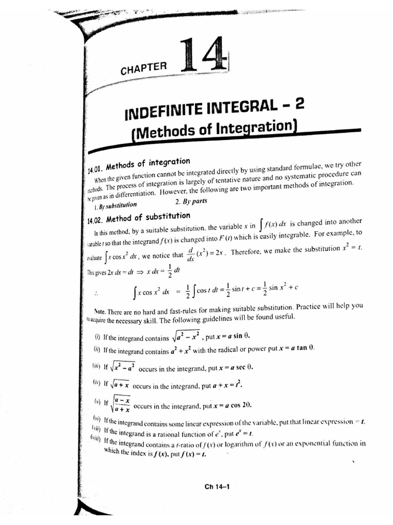 Indefinite Integral 2 | PDF