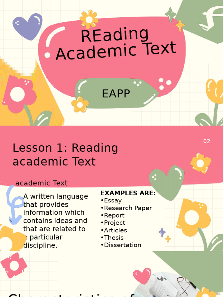 LESSON 1 Reading Academic Text | PDF | Argument | Essays