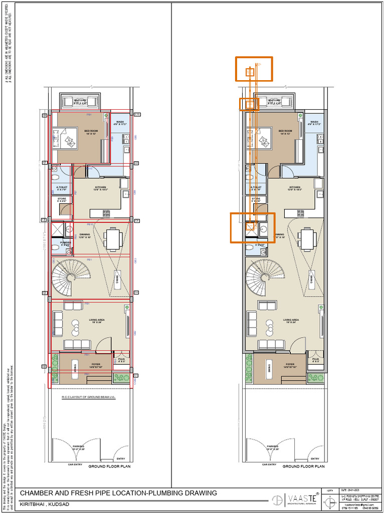 Ground Floor Plumbing Layout Plan | PDF