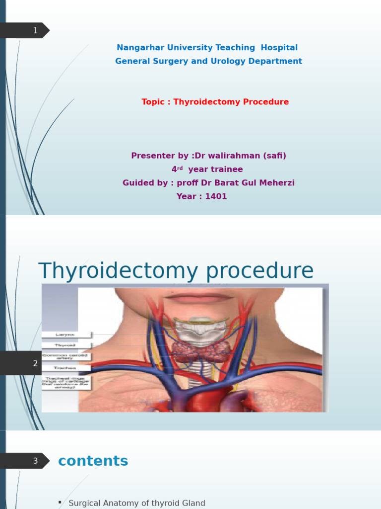 Thyroidectomy by Walisafi | PDF | Thyroid | Common Carotid Artery
