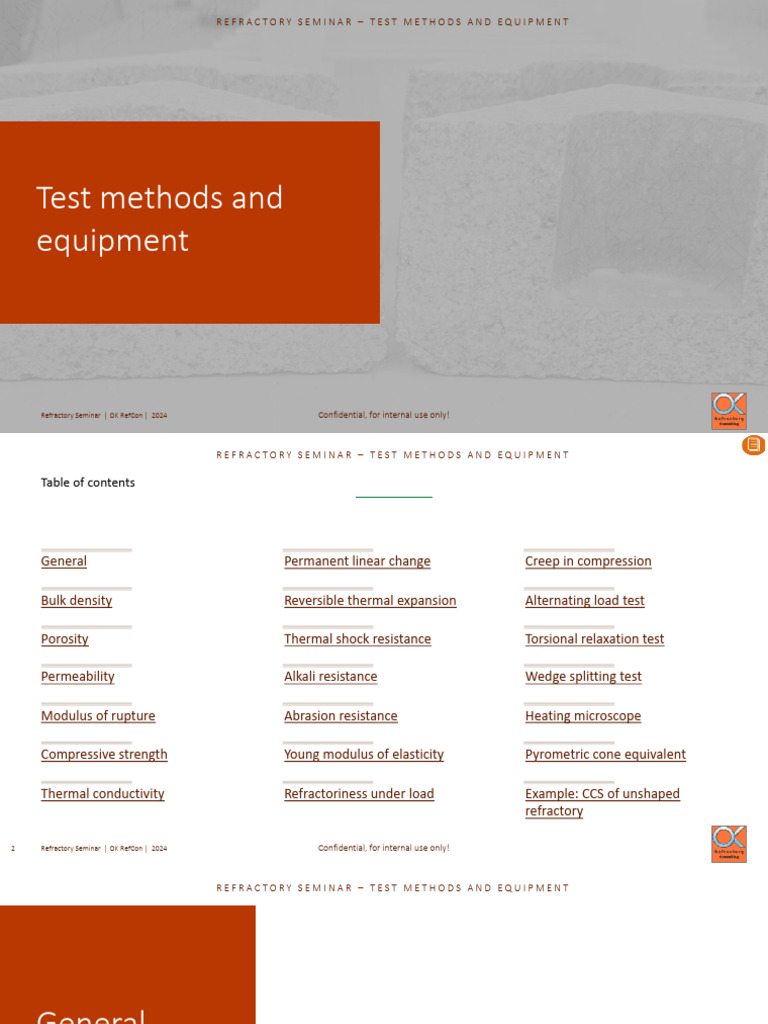 12 Refr Testing | PDF | Refractory | Density