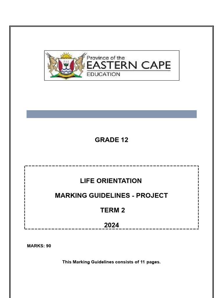2024 Lo Marking Guidelines For Project Term 2 | PDF | Domestic Violence | Violence