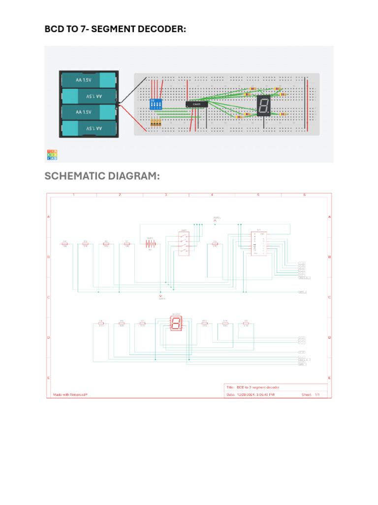 BCD To 7-Segment Decoder | PDF | Electronics | Electrical Engineering
