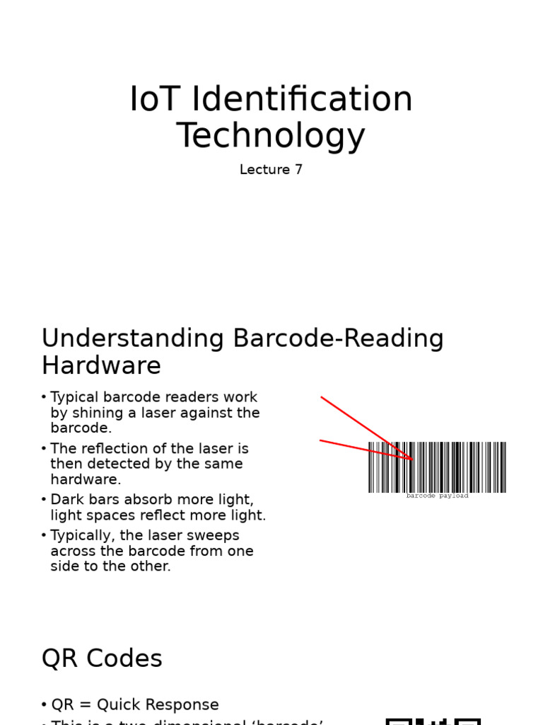 IoT Identification Technology - L7 | PDF | Qr Code | Barcode