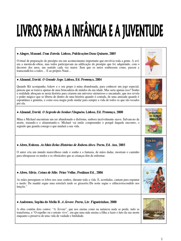 Livros Para A Infancia E A Juventude Pdf Lisboa Porto