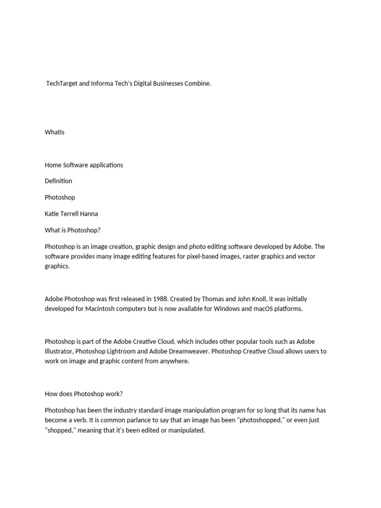 Photoshop | PDF | Adobe Photoshop | Image Editing