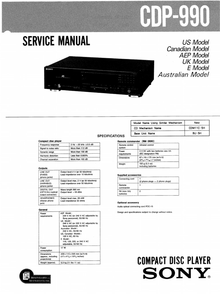 CDP-990 SM 1 | PDF
