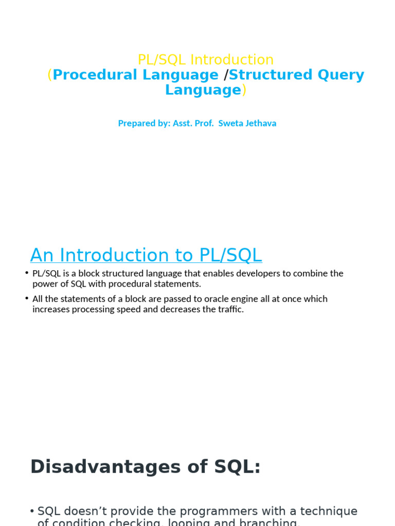 PL SQL Programme | PDF | Pl/Sql | Control Flow