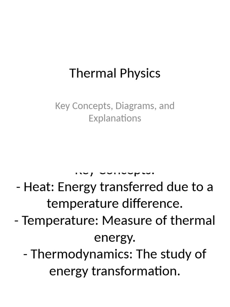 Thermal Physics Chapter Presentation | PDF