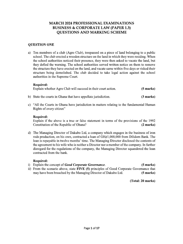 Business Law Questions | PDF