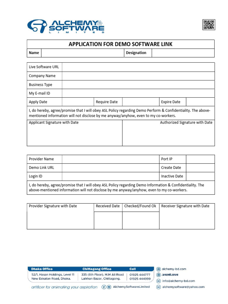 Demo Link New Application | PDF