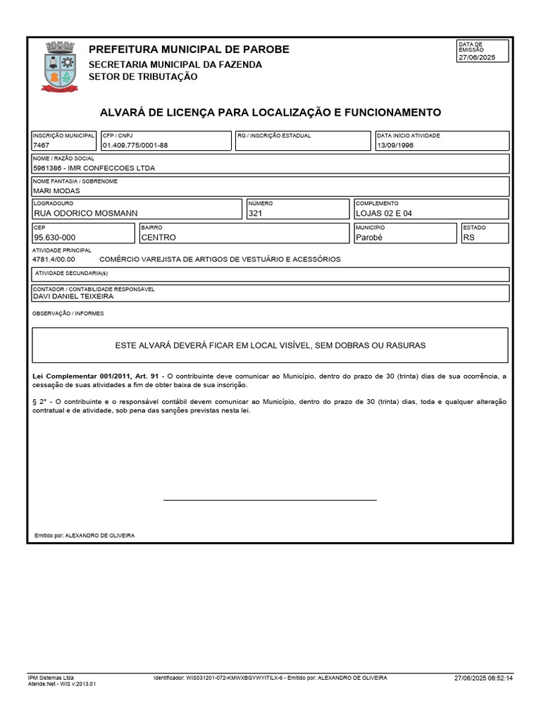 ALVARA IMR | PDF | Contabilidade