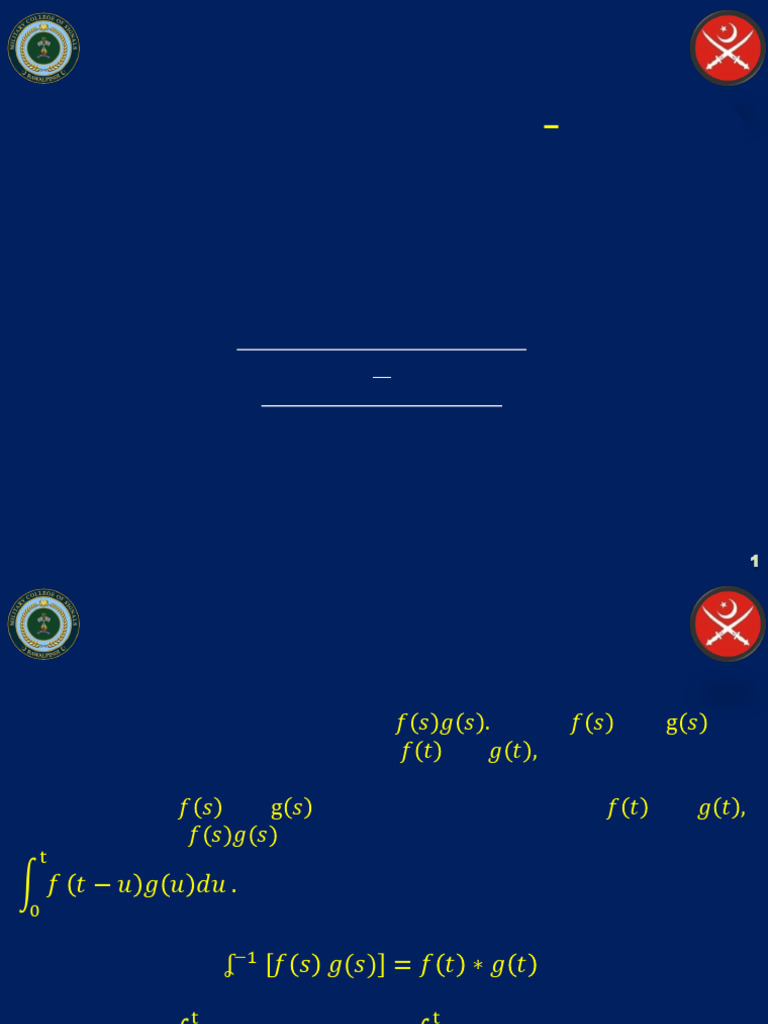 Lec # 10 Convolution and Integral Equation | PDF | Convolution ...