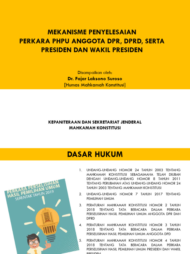 Prosedur Penyelesaian PHPU Pemilu | PDF