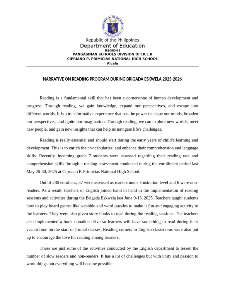 Narrative Reading | PDF