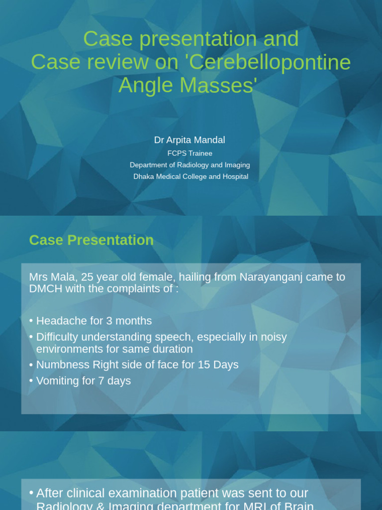 CPA Mass-By DR Arpita | PDF | Cerebrospinal Fluid | Neurology