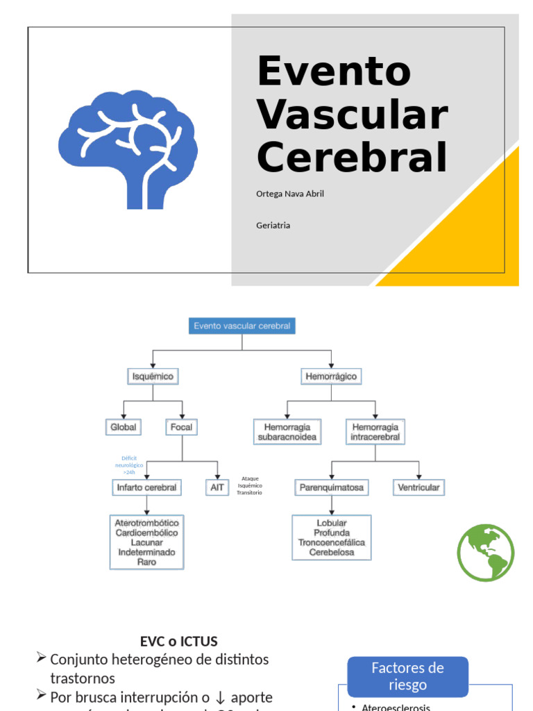 EVC en El Adulto Mayor | PDF | Carrera | Enfermedades y trastornos