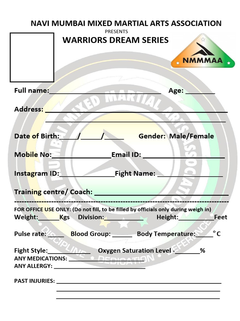 Subhashree MMA Registration Form | PDF