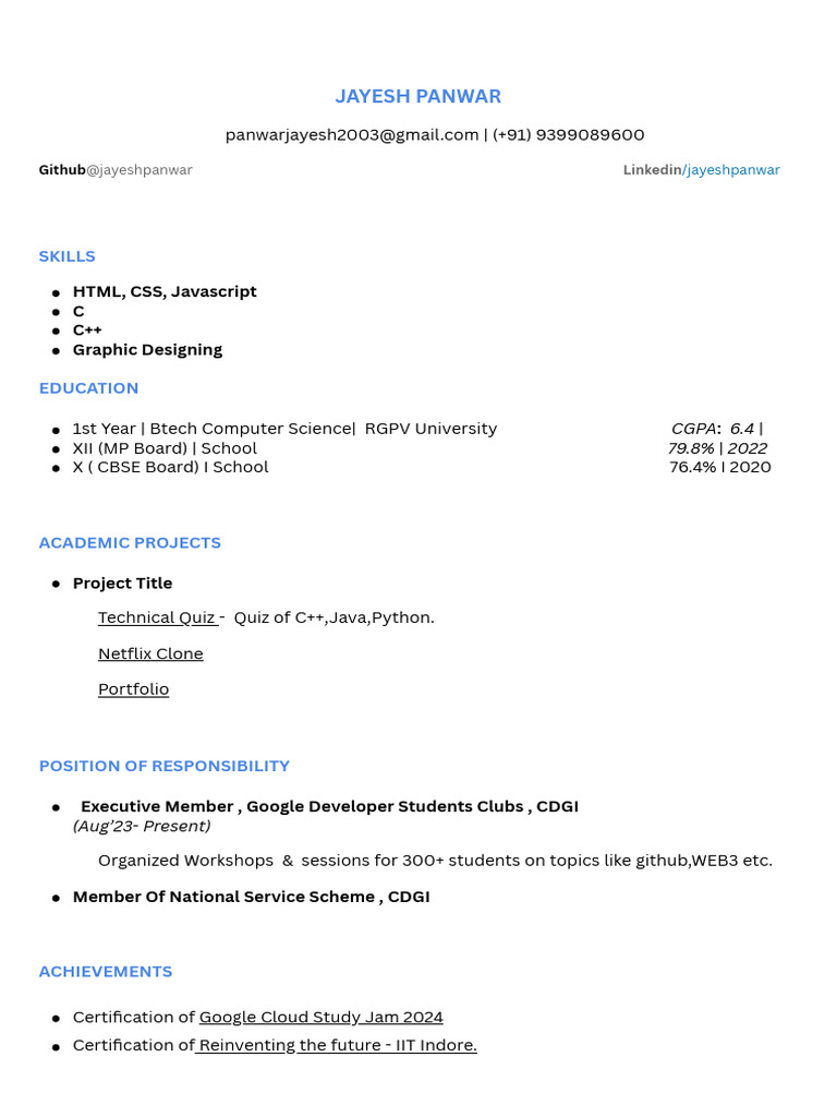 Jayesh Resume | PDF