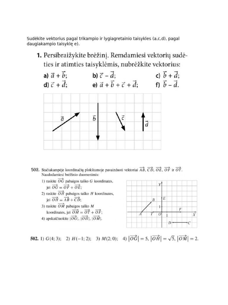 Vektoriai Ir Trigonometrija N.D. | PDF