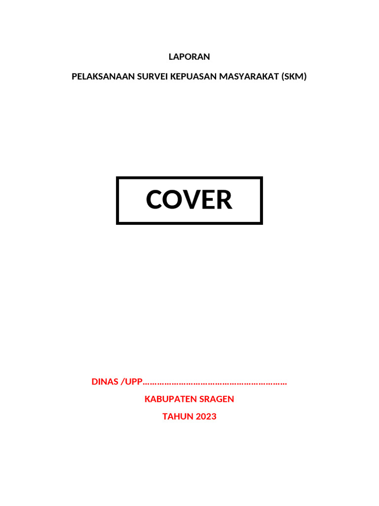 Template LAPORAN SKM | PDF