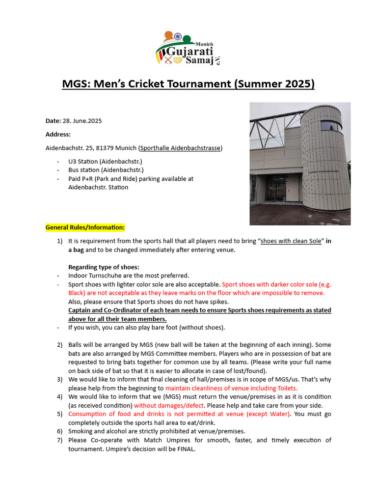 Cricket Tournament Rules in Gujarati | PDF | Bowling (Cricket) | Cricket