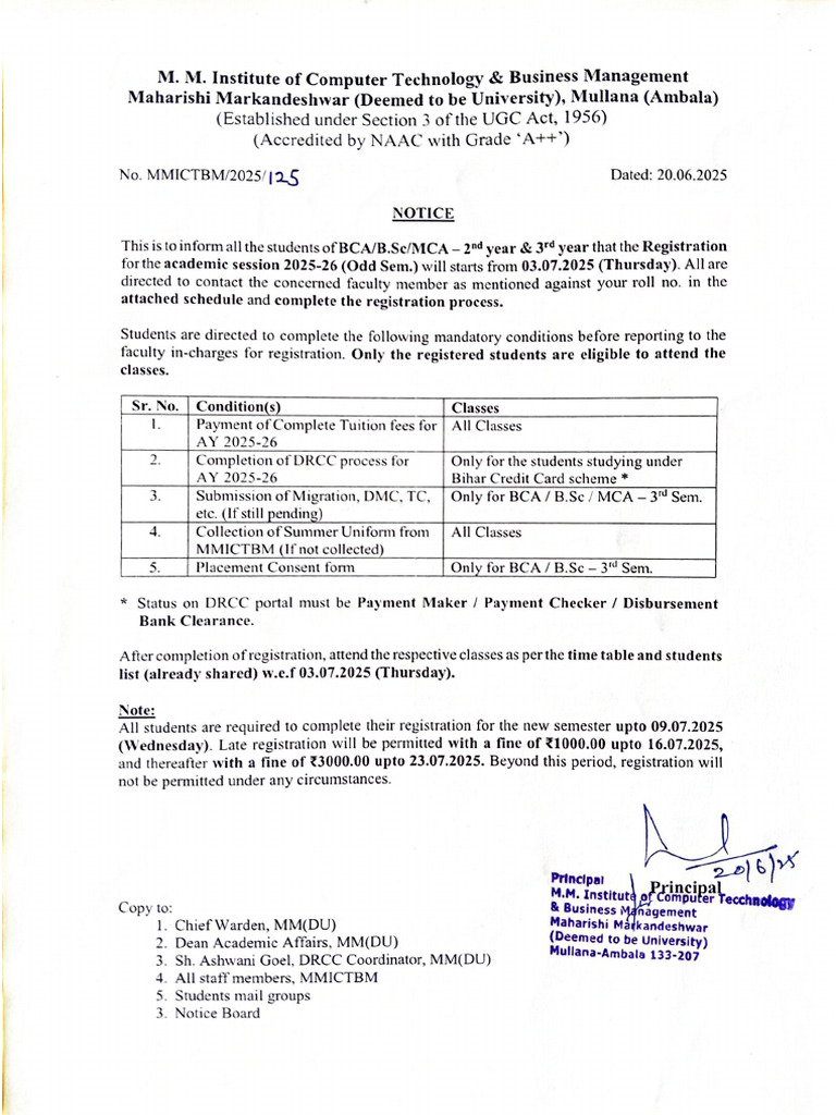 Registration Notice 125 | PDF
