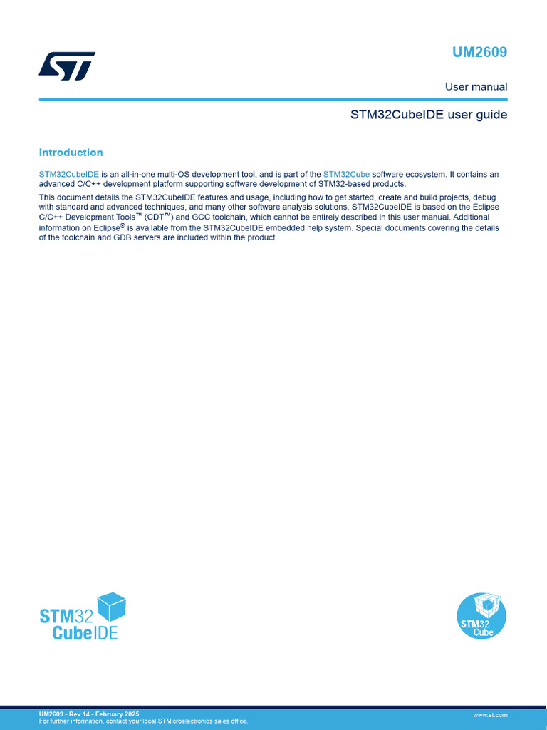 STM32 Cube IDE user guide UM2609 | PDF | Login | Eclipse (Software)