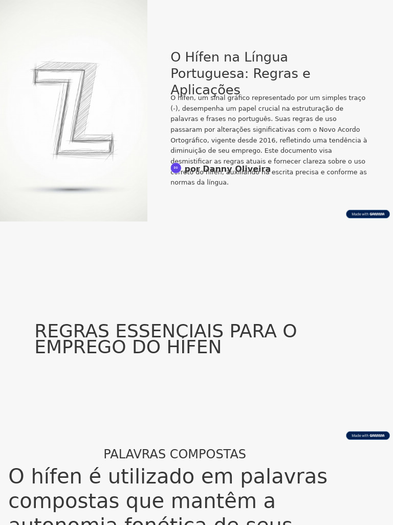 Regras do Hífen na Língua Portuguesa | PDF | Palavra | Linguística