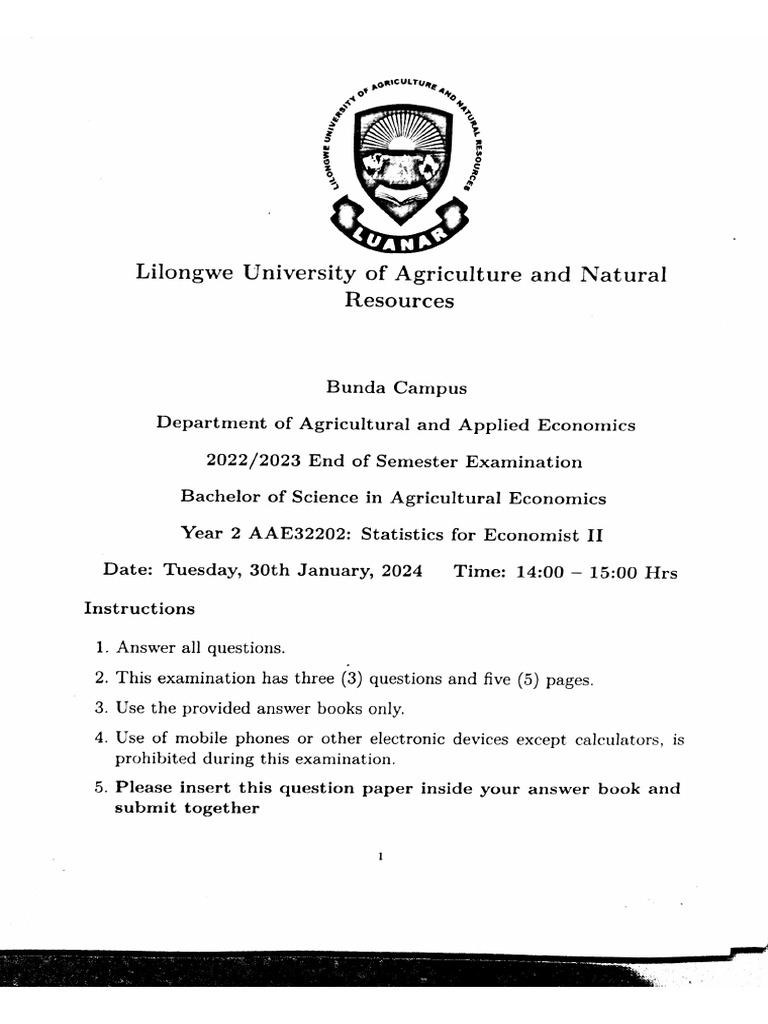 2024 Statistics 2 | PDF