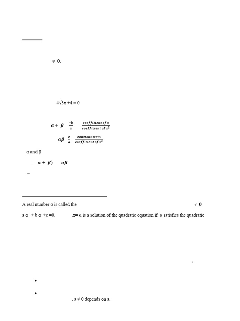 Understanding Quadratic Equations | PDF | Quadratic Equation | Equations