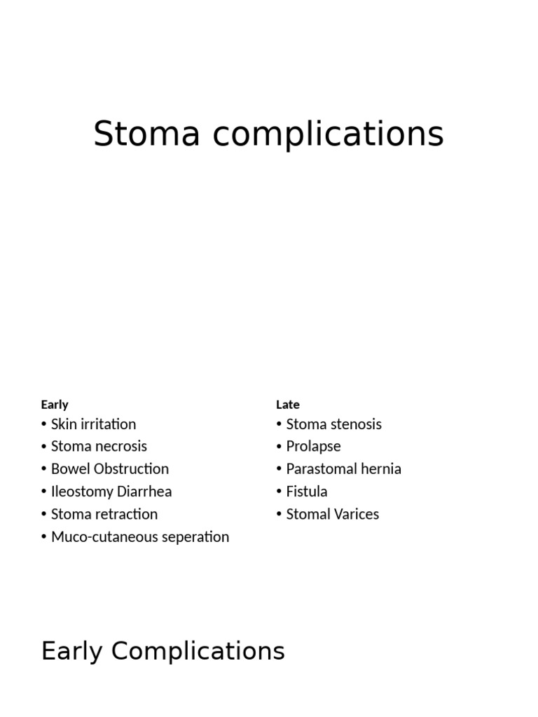 Stoma Complications | PDF