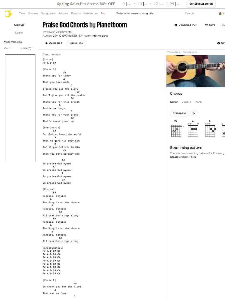PRAISE GOD CHORDS by Planetboom @ | PDF | Song Structure