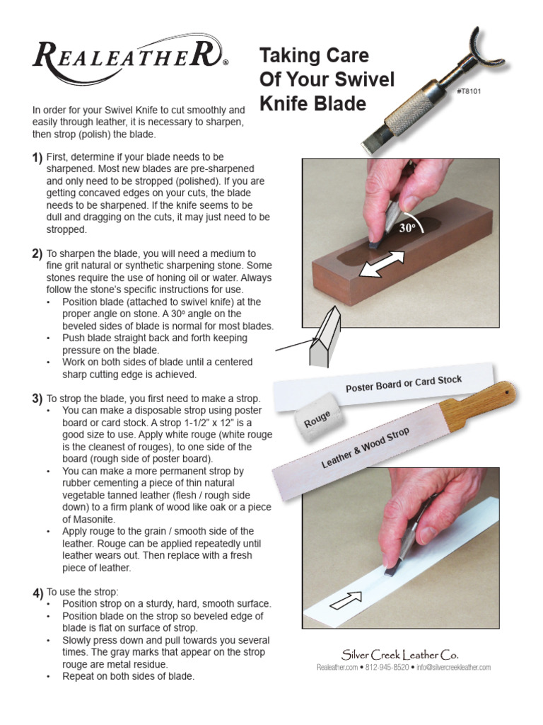 TIP SHEET Swivel Knife Care Updated | PDF | Blade | Knife