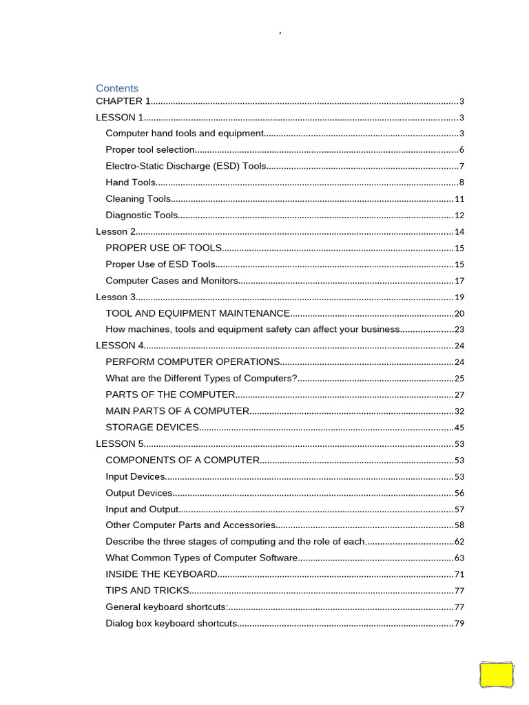 Grade 9 TLE | PDF | Electrostatic Discharge | Personal Computers