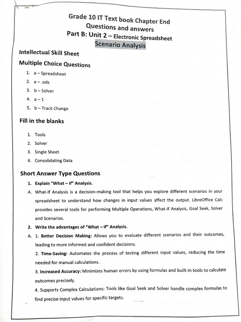 Unit - 2 Chapter 1 Scenario Analysis | PDF