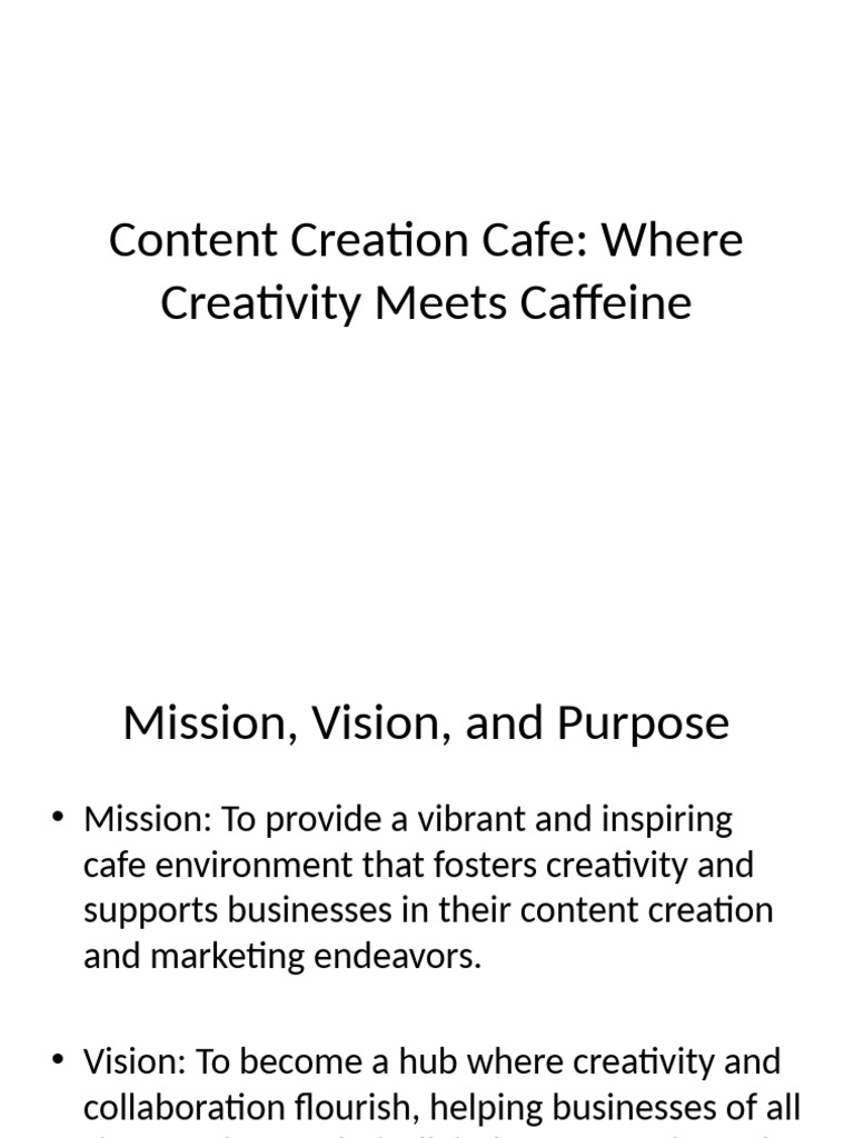 Content Creation Cafe Presentation | PDF
