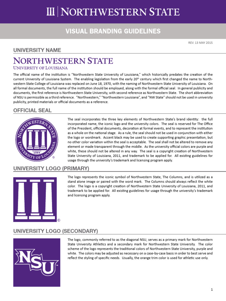 NSULA VisualBrandingGuidelines | PDF | Logos | Typefaces