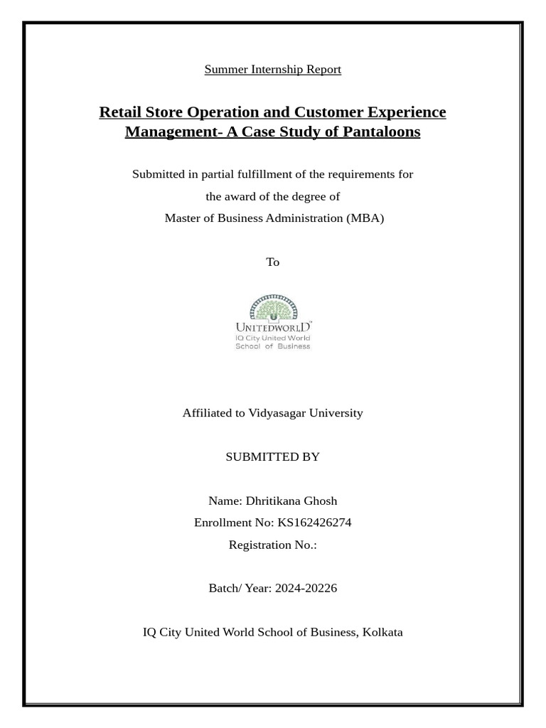 Summer Internship Report | PDF | Business