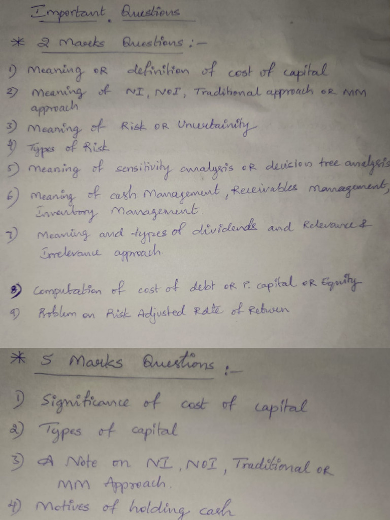 Advanced Financial Management Imp | PDF