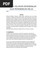 Jurnal PPG 2025 Modul 3 Topik 1 Filosofi Pendidikan Dan Pendidikan Nilai | PDF