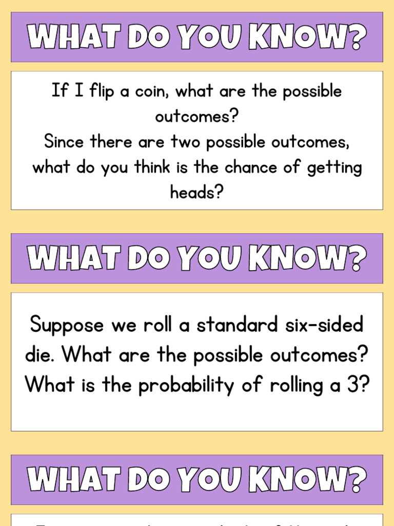 Chance and Probability Mathematics Presentation in Purple Yellow Dice ...